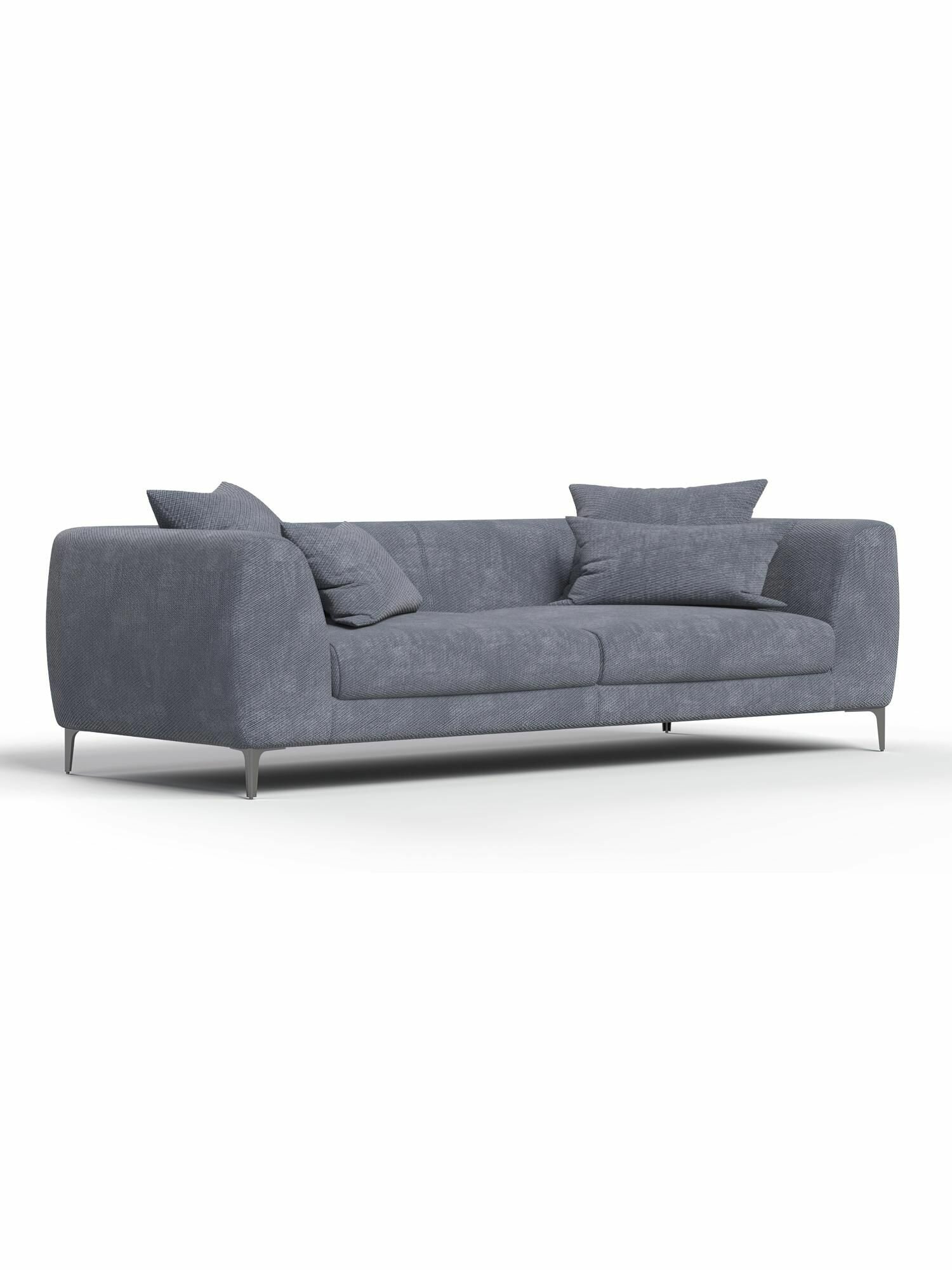 Диван прямой Manons Maison Elegant, Синий шенил, 248х110х71 см
