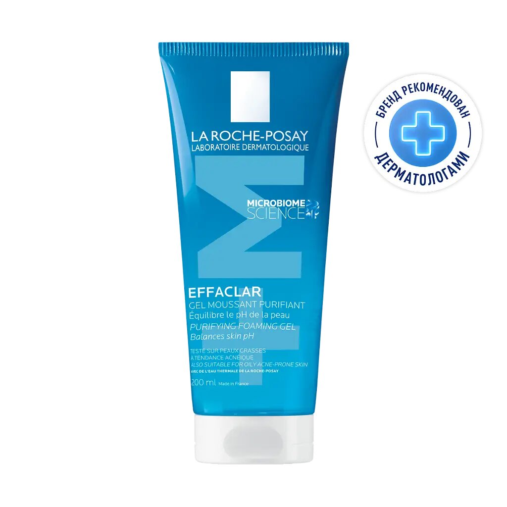 La Roche-Posay Effaclar Gel Moussant Purifiant Очищающий пенящийся гель для жирной кожи 200 мл 1 шт