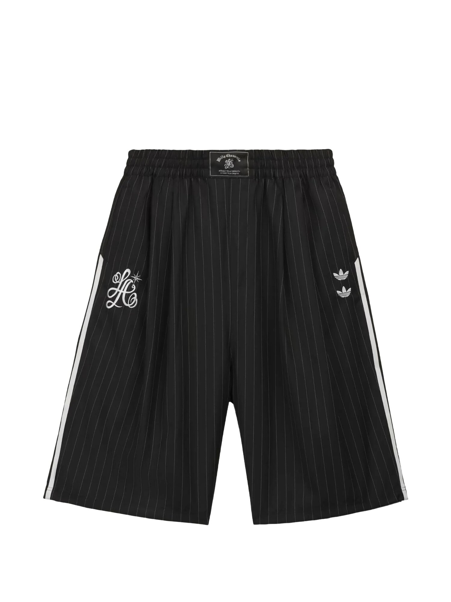 Шорты X Adidas pinstripe logo-embroidered shorts
