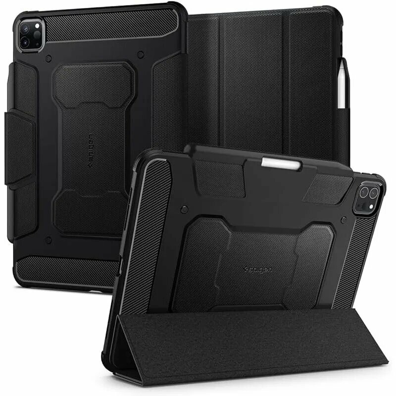 Защитный чехол Spigen Rugged Armor Pro предназначен для iPad Pro 11-дюймового (2022-2018) и подходит для iPad Air 10,9-дюймового(2022-2020).