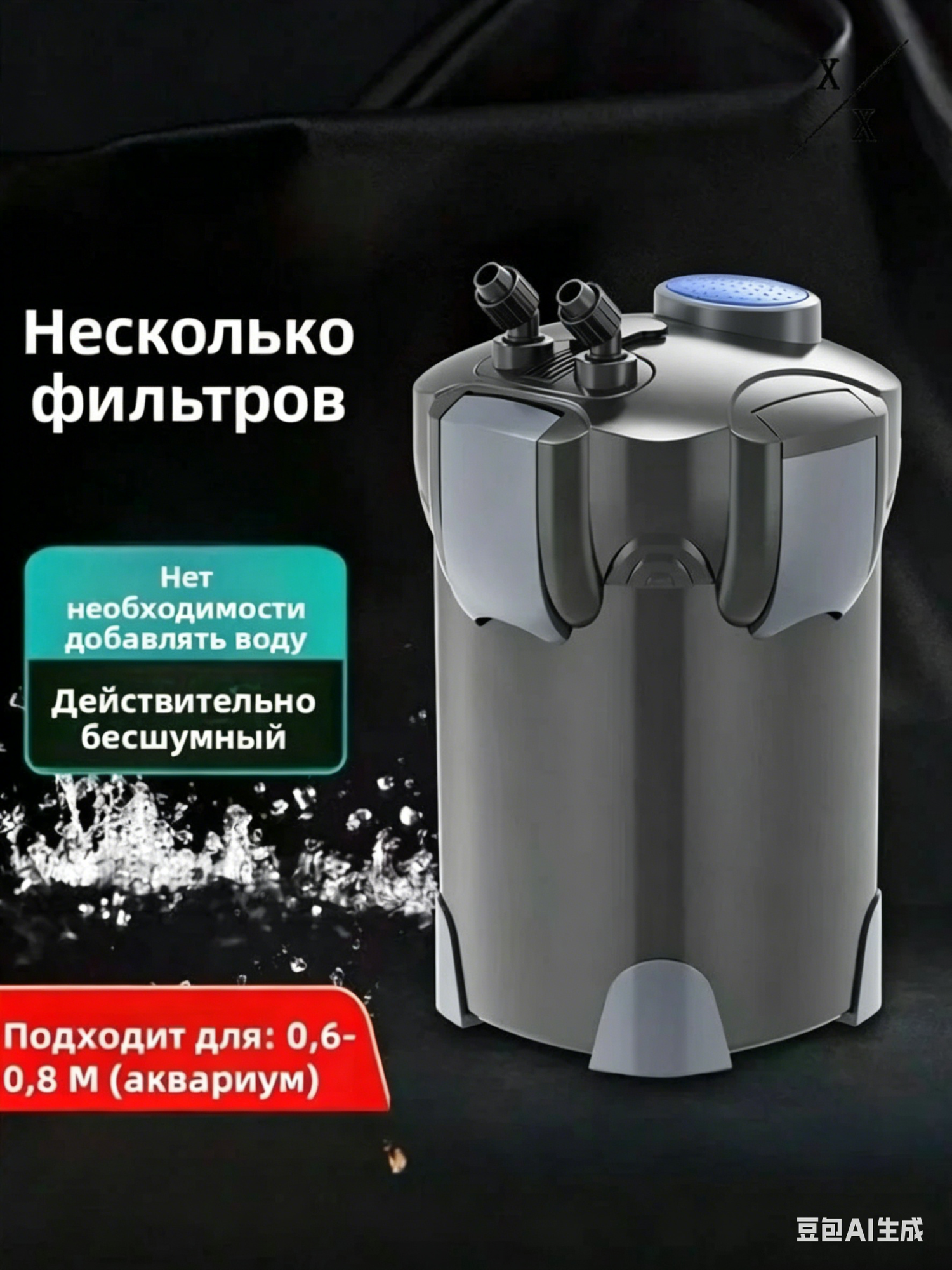 Внешний фильтр для аквариума Tetra EX 1500 Plus, 1000 л/ч, 18 Вт, на объем 300–600 л