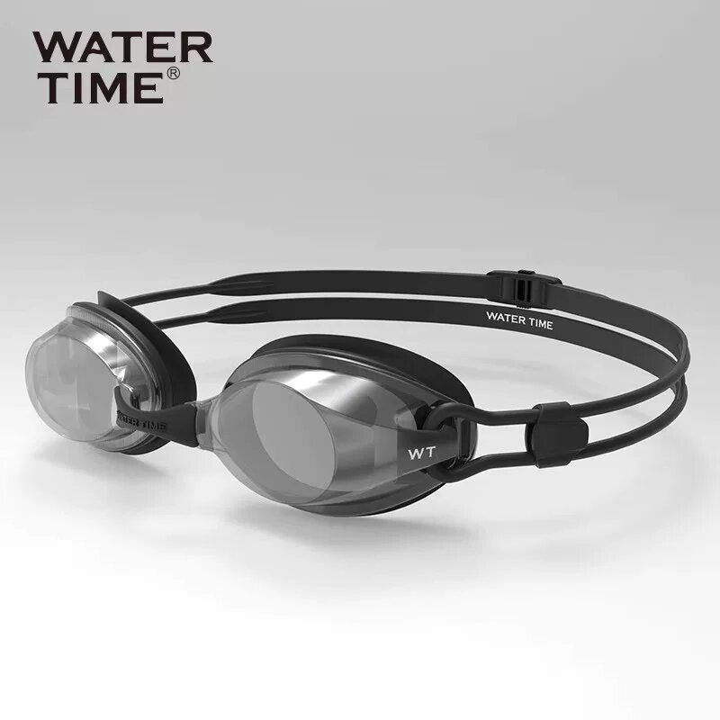 WaterTime REVO Анти-туманные плавательные очки, влагостойкие, четкое зрение, Фантомный черный - без коррекции