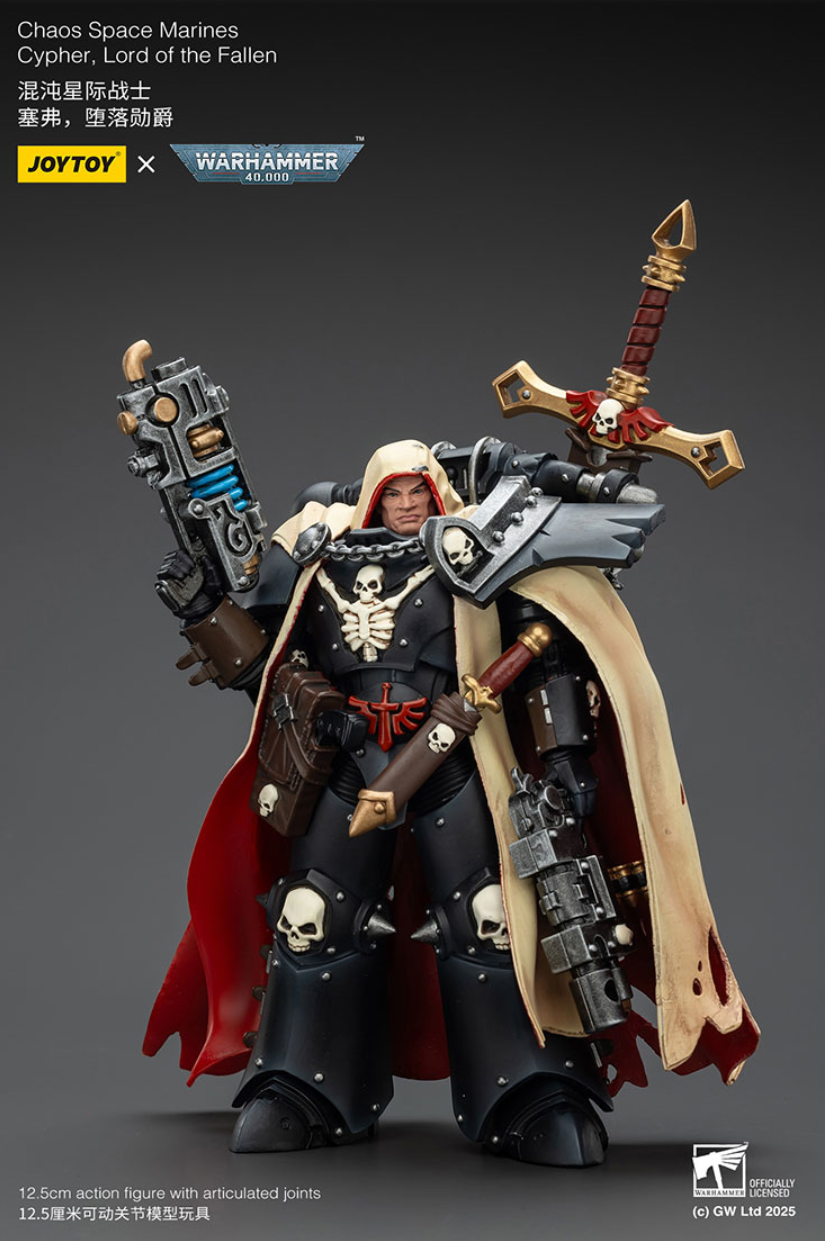 Фигурка JOYTOY Warhammer 40000 Chaos Space Marines Cypher, Lord of the Fallen