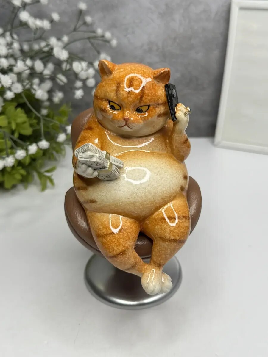 Фигурка декоративная, коллекционная "Кот-бизнесмен", 16,5 см