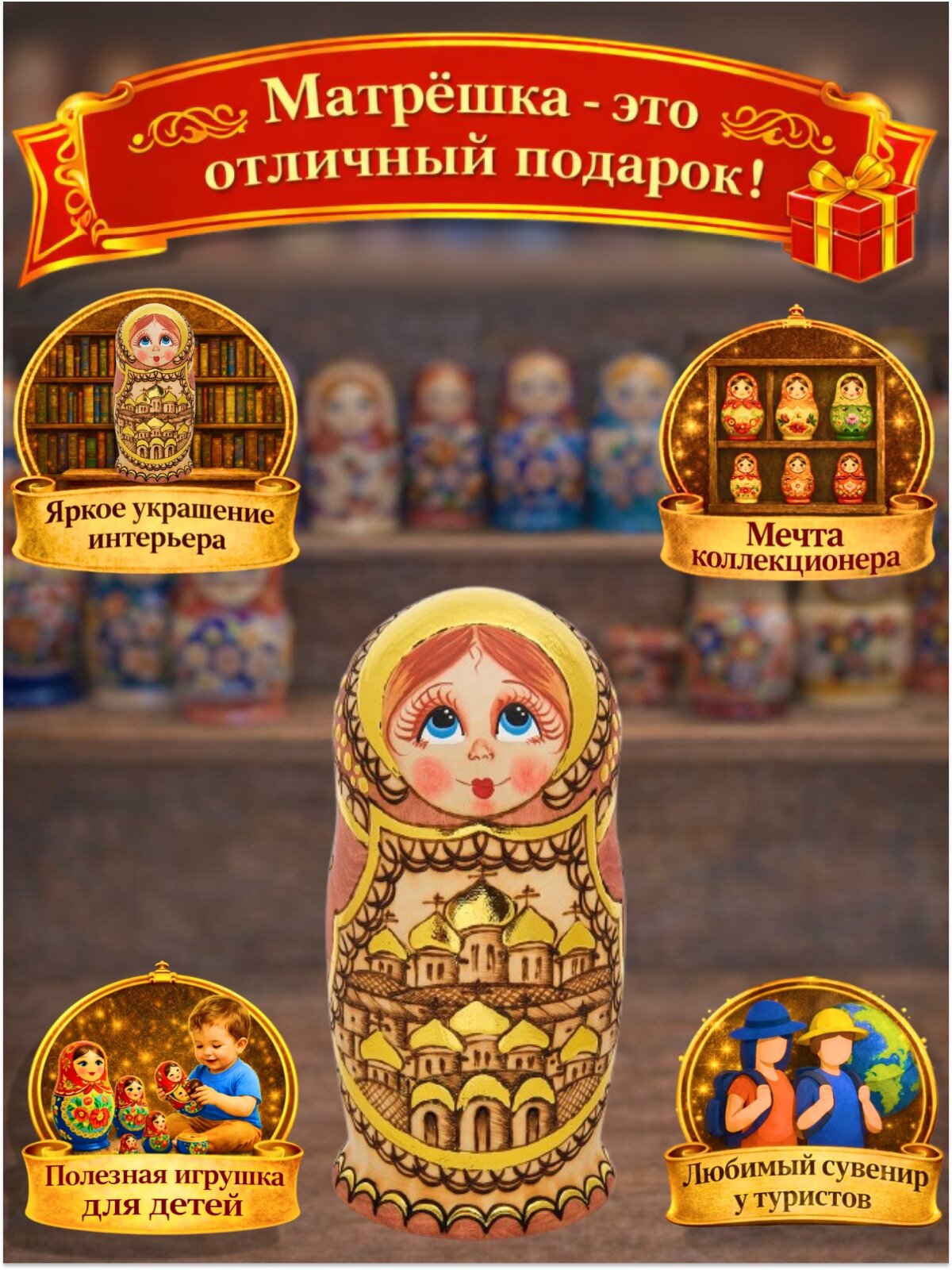 Матрешка Людмила и Собор — фото 1