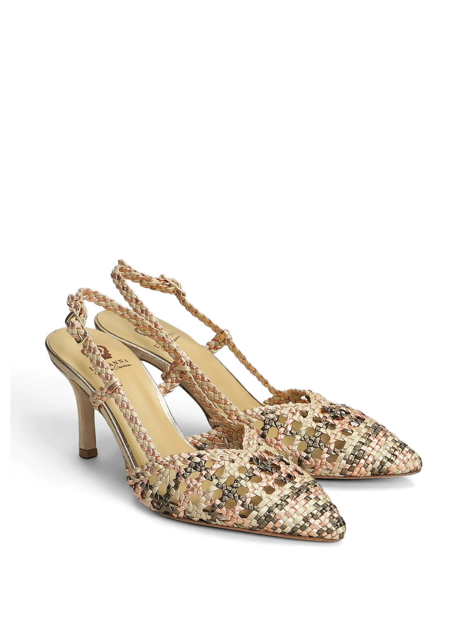 Туфли L'Arianna Woven slingback pumps, размер 40, разноцветный — фото 1