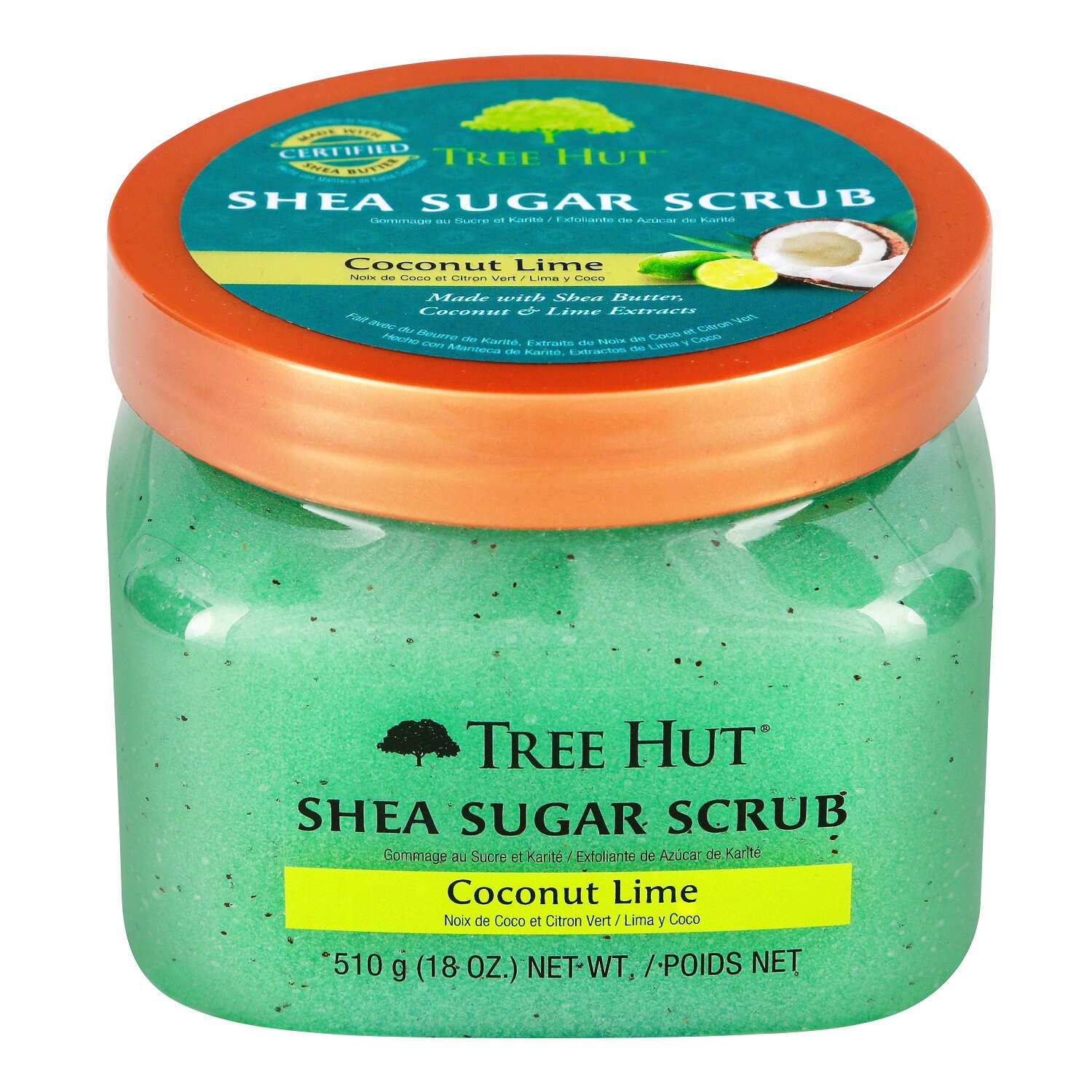 TREE HUT Coconut Lime Сахарный скраб для тела с ароматом кокоса и лайма 532 мл
