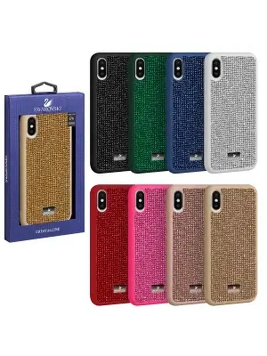 Стильный чехол для iPhone XS с кристаллами Swarovski