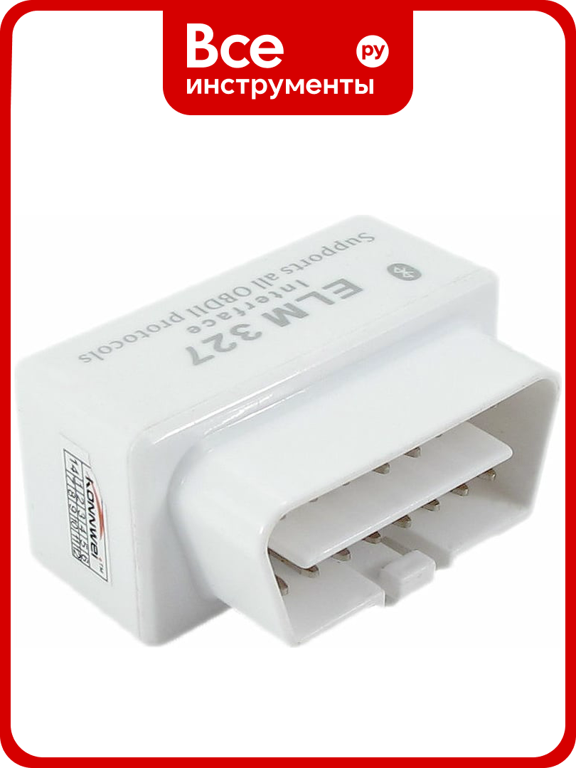 Адаптер для диагностики автомобиля Вымпел ELM 327 Bluetooth мини 3004 OBD2 протокол с поддержкой