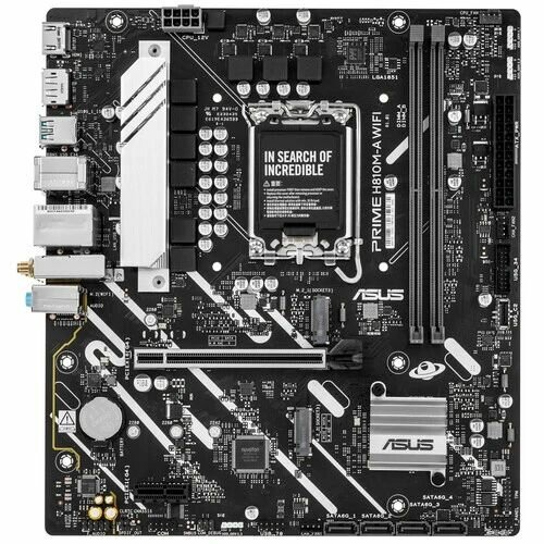 Материнская плата ASUS PRIME H810M-A WIFI - LGA 1851, Intel H810, 2xDDR5-6400 МГц, 1xPCI-Ex16, 2xM.2, Micro-ATX