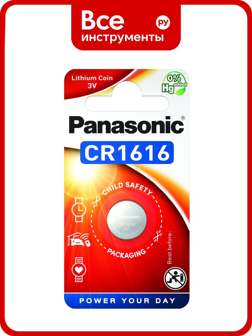 Батарейка Panasonic Power Cells CR1616 B1 5878