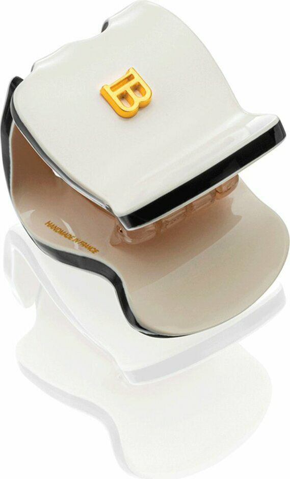 Balmain Заколка-краб бело-черный, размер XS (1 шт.) Cellulose Acetate Pince a Cheveux Extra Small White/Black 100ml