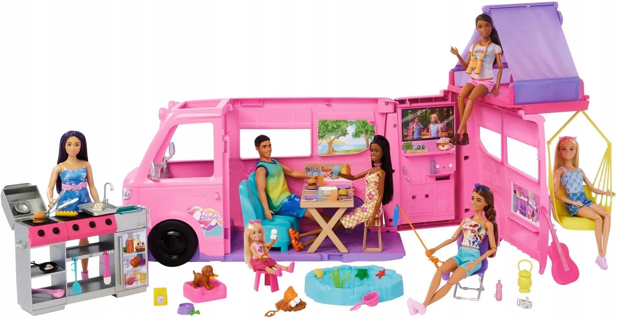 Барби Кемпер Dream Camper 2025, с аксессуарами HRJ78