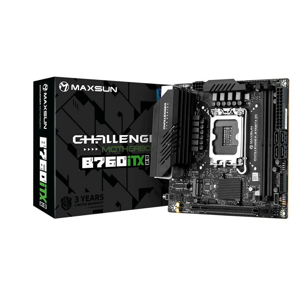 MAXSUN Материнская плата MS-Challenger B760ITX D5 LGA 1700 2хDDR V 2хM.2