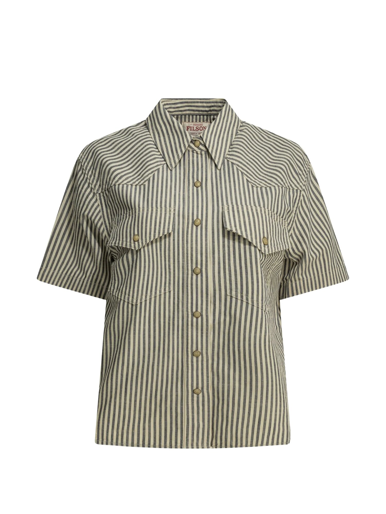 Рубашка Western striped button-down cotton shirt