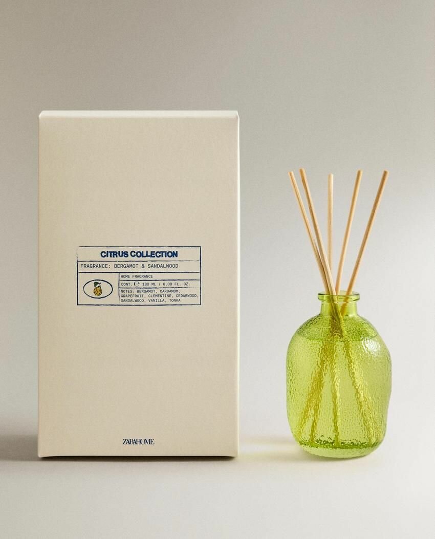 Ароматический диффузор ZARA HOME 5409/703/069 - аромат BERGAMOT & SANDALWOOD (180 мл)