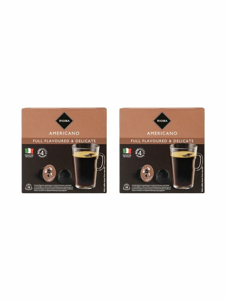 Rioba Кофе в капсулах Dolce Gusto Americano 16 кап, 112 г, 2 шт