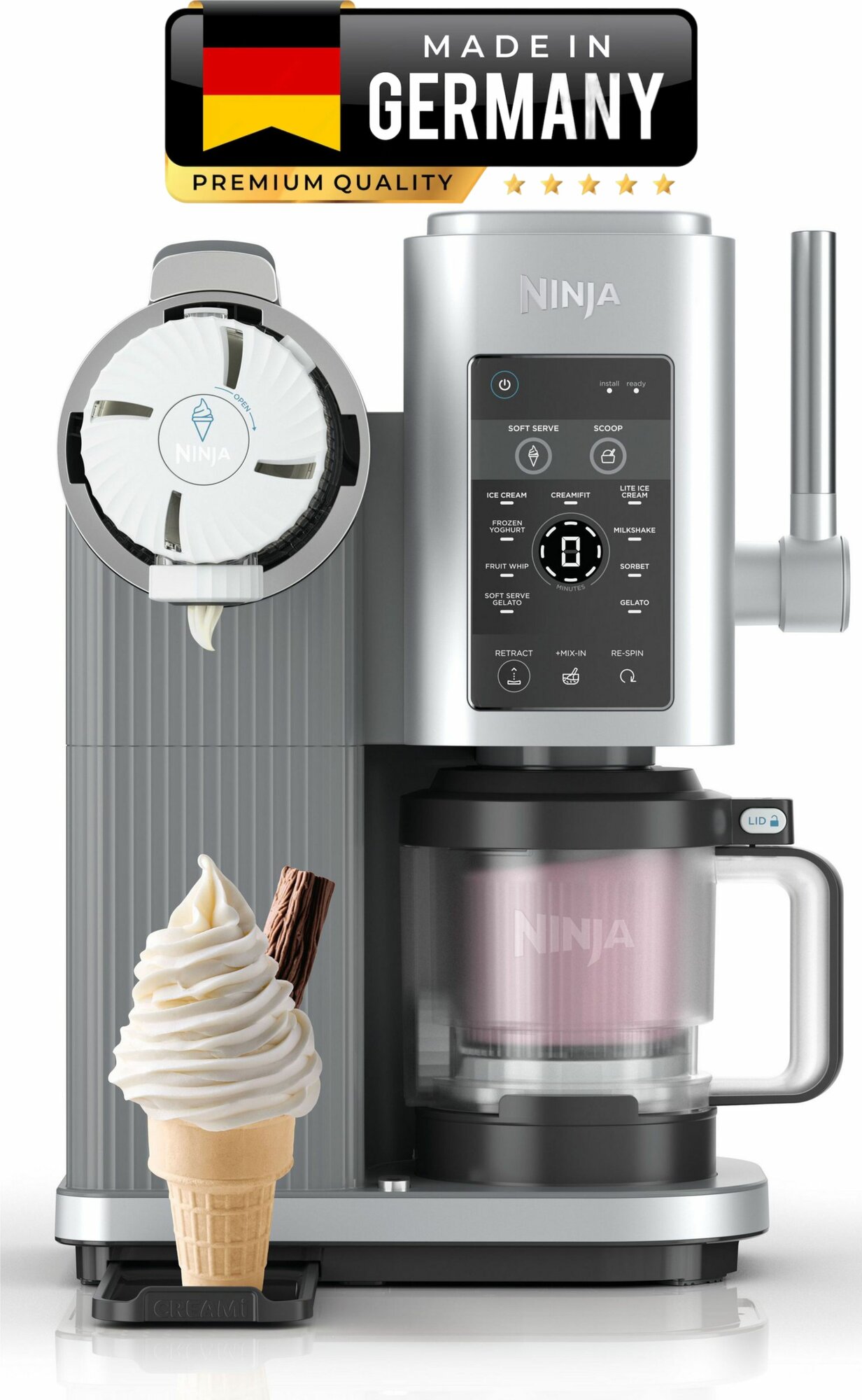 Мороженица Ninja "Creami Swirl" NC701EU 800 Вт Серебристый 0.5л