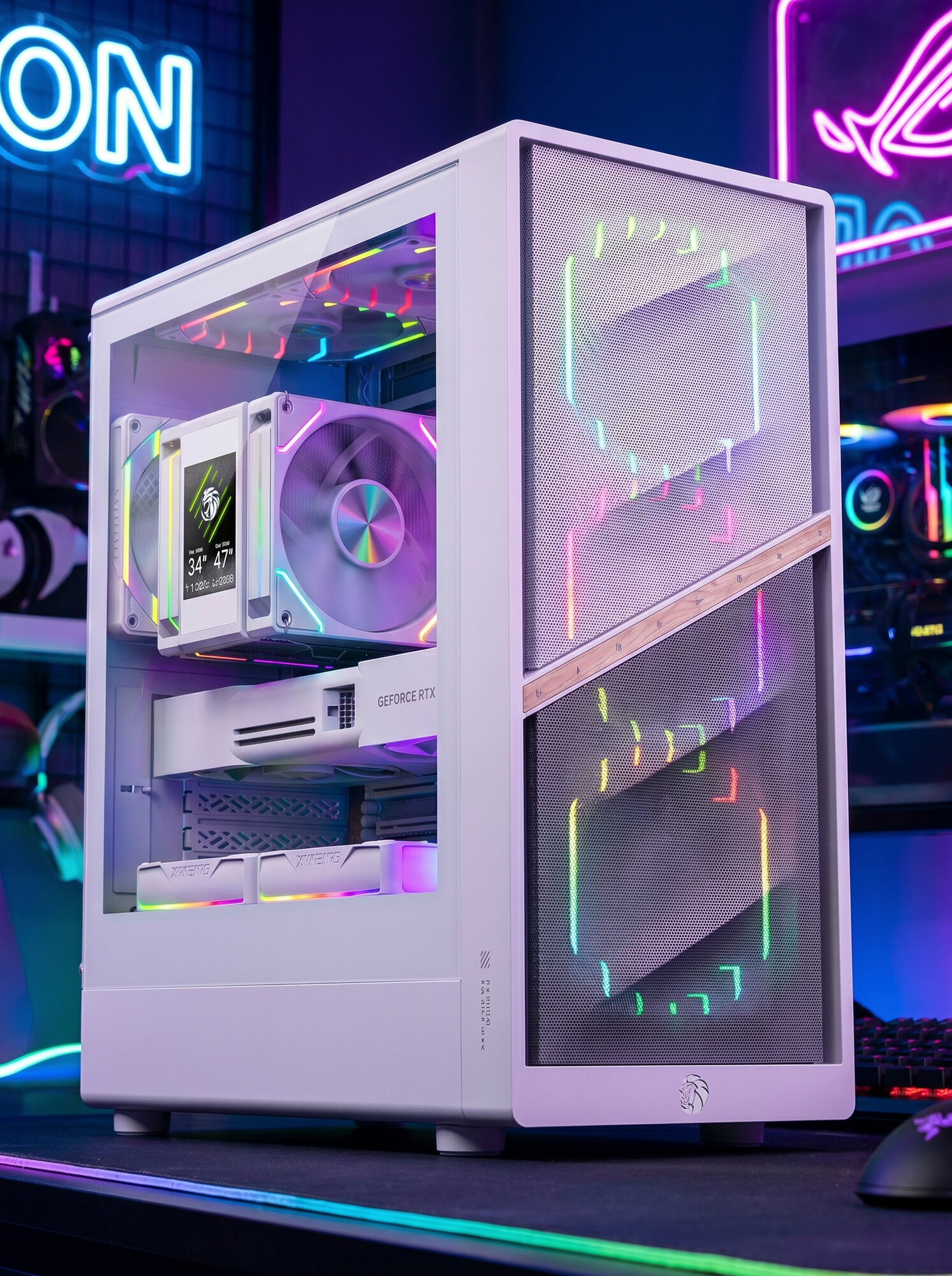 Корпус для ПК GAMEMAX AERIS 330 MW Midi-Tower, ATX, Micro-ATX, Mini-ITX, 1*USB 2.0, 1*USB 3.0, 1*Type C