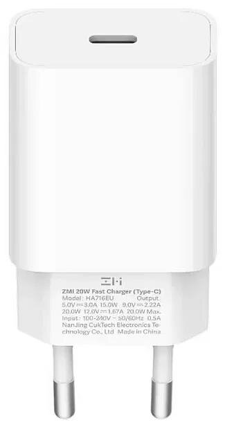 Адаптер питания ZMI Type-C Power Adapter PD 20W (HA716) White EU