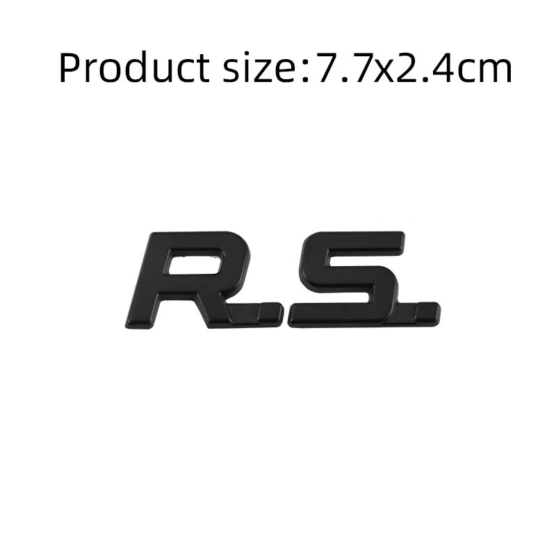 Наклейка RS для Renault, 7.7x2.4 см, черная