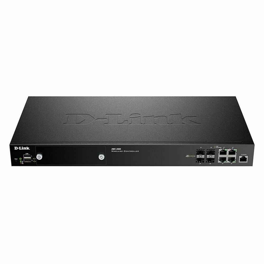D-Link DWC-2000/A2A Коммутатор , WLAN Controller with 4 100/1000Base-T/combo-SFP ports, manage up to 64/256 Unified APs. 4x 10/100/1000 BASE-T GE/SFP Ports, 2x USB 2.0 Ports
