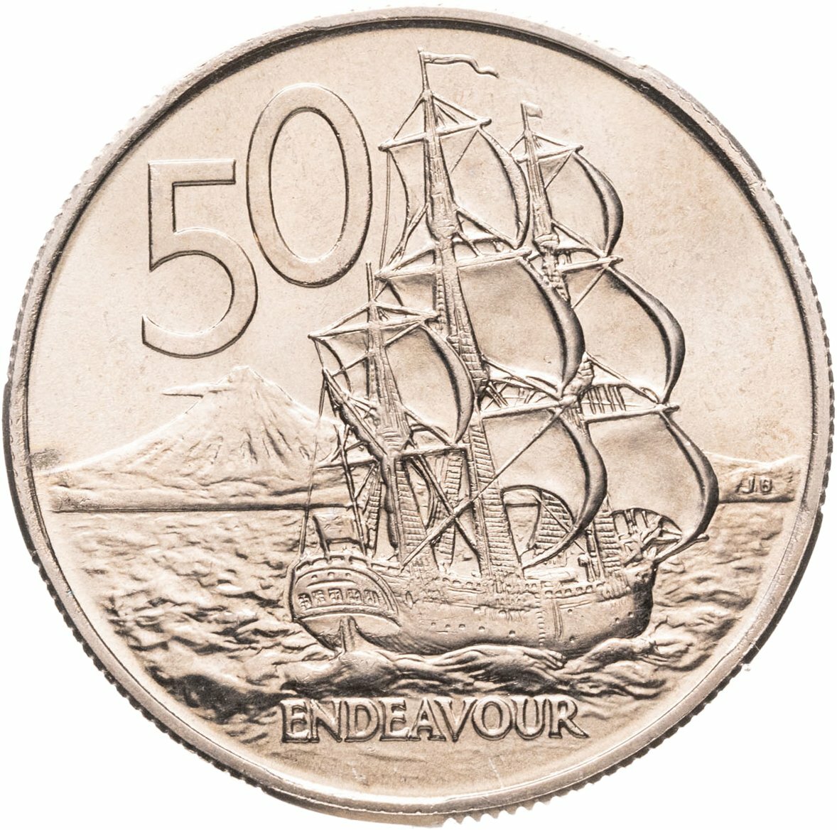 Новая Зеландия 50 центов cents 1971, Мельхиор медь-никель, в сохранности UNC