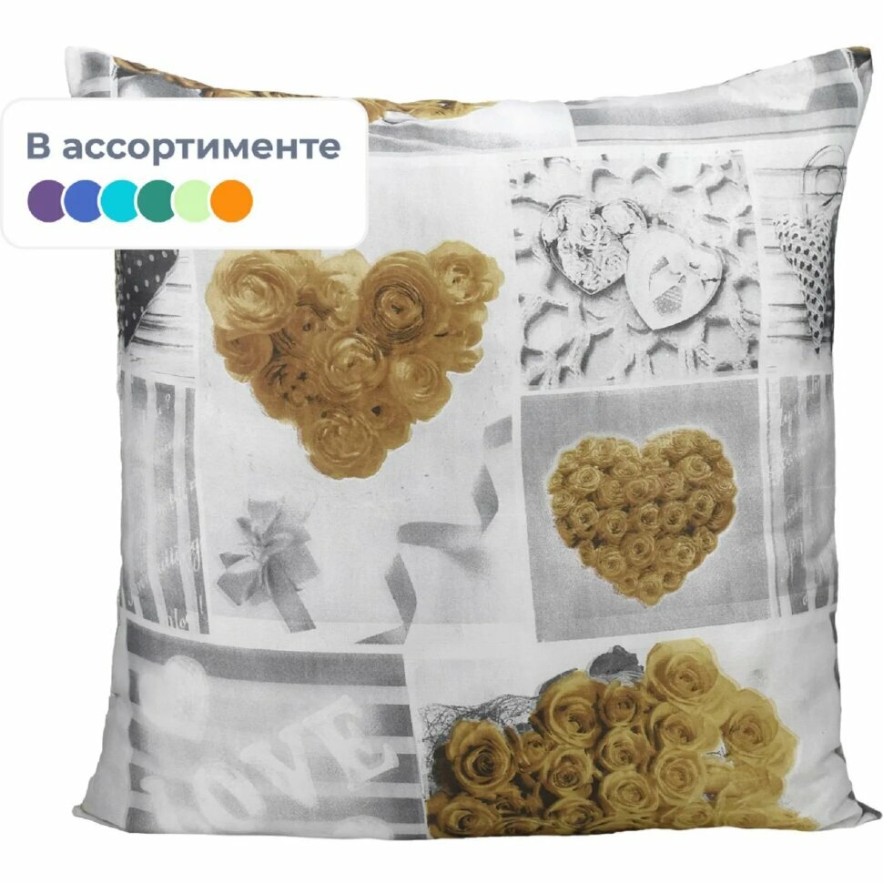 Подушка эконом, 70х70 чехол 100% п/э,10шт/уп, 2372187