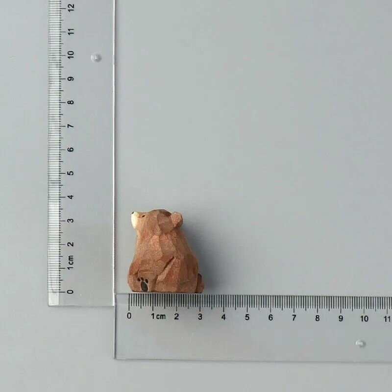1 кусок Деревянный медведь,3,5х3 см