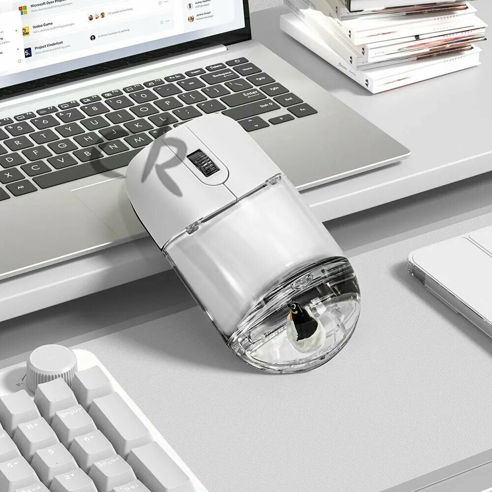 Мышь, белый, Компьютерная мышь для офиса и повседневной работы, удобная форма корпуса для ежедневного использования — фото 1