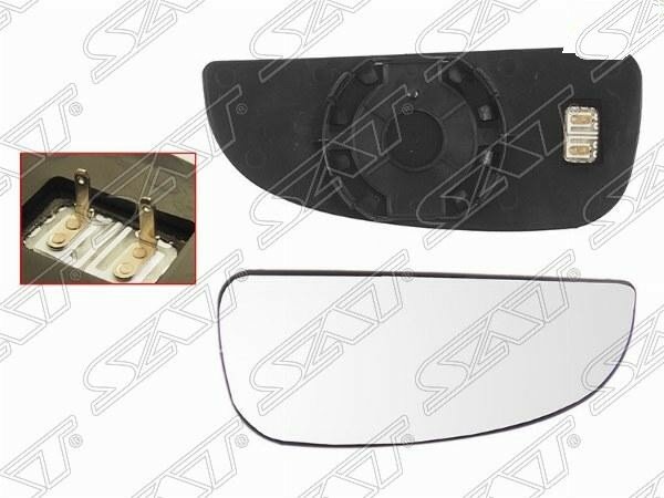Полотно зеркала SAT ST-FT76-940G-A1 Peugeot Boxer 06-, Citroen Jumper 06- справа/ Обогрев/ нижняя часть
