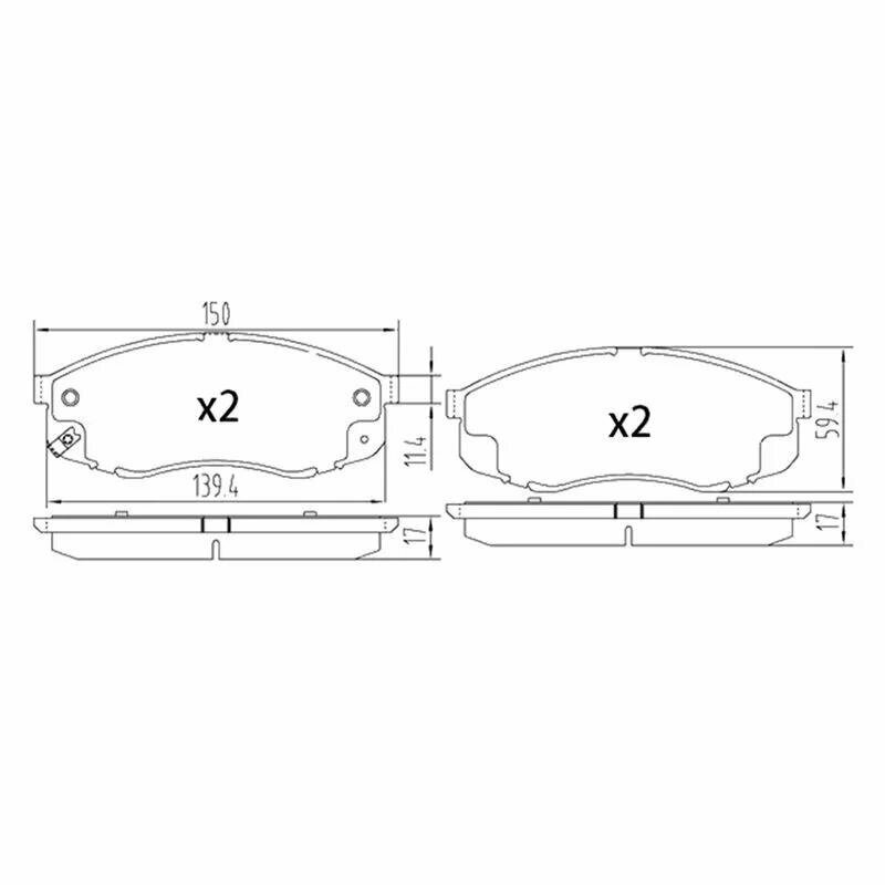 Колодки тормозные SAT ST-28-0329 спереди Changan UNI-T 20-