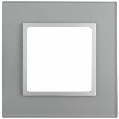 Рамка 1-м 14-5101-03 стекло Elegance алюм.+алюм. ЭРА Б0034472
