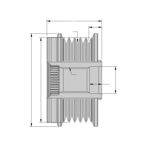Механизм свободного хода генератора, VOLVO 30667878 (1 шт.)
