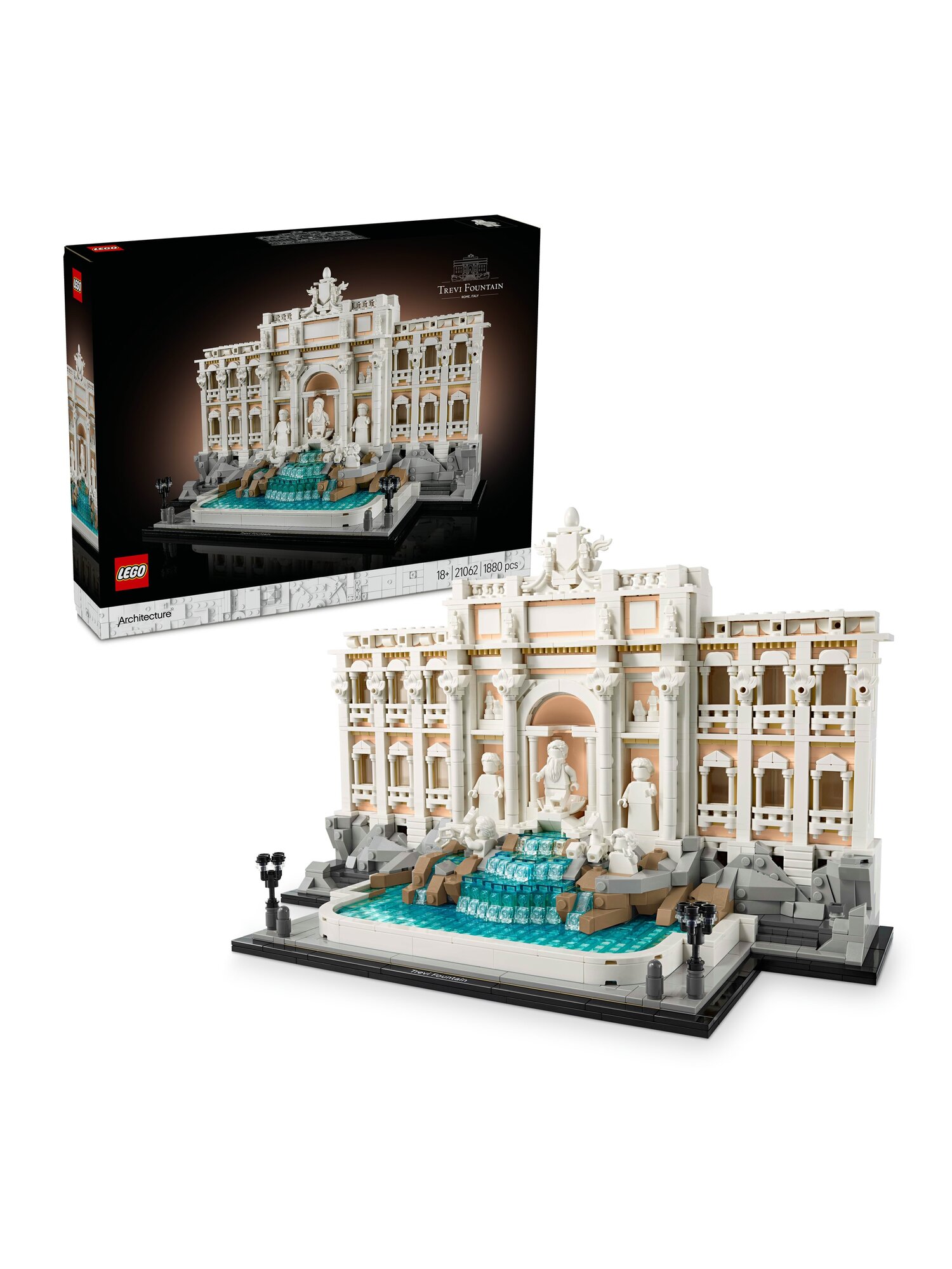 Конструктор LEGO Architecture 21062 Фонтан Треви, белый, 1880 дет.