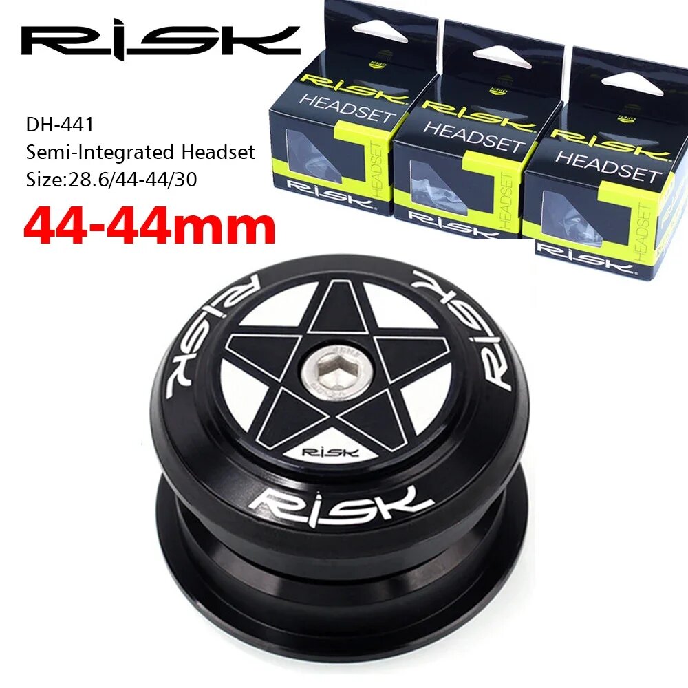 Велосипедная гарнитура RISK DH-441 черная 44-44mm