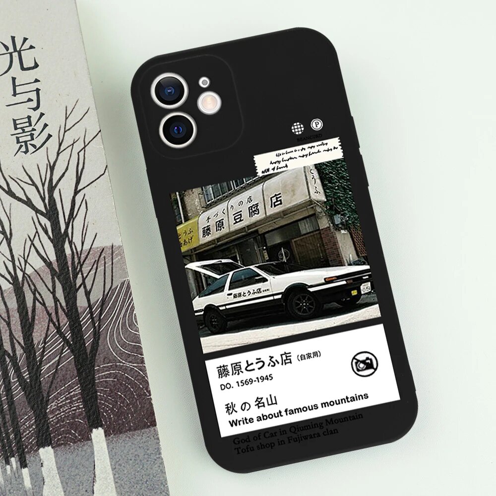 Чехол для телефона Japan Classic Comic Initial D JDM AE86 для iPhone 16, 15, 14, -2, For iPhone 11