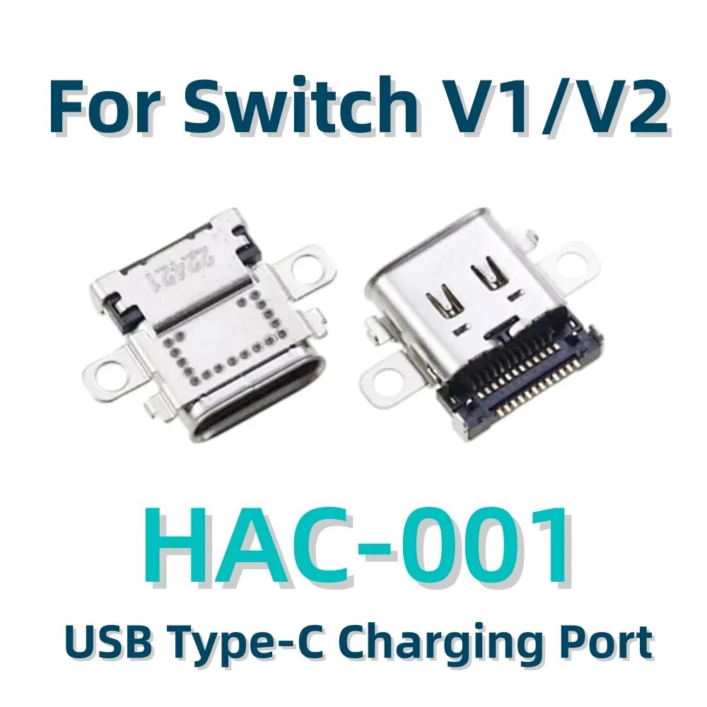 Порт зарядки USB Type-C для Nintendo Switch V1/V2, комплект 5шт