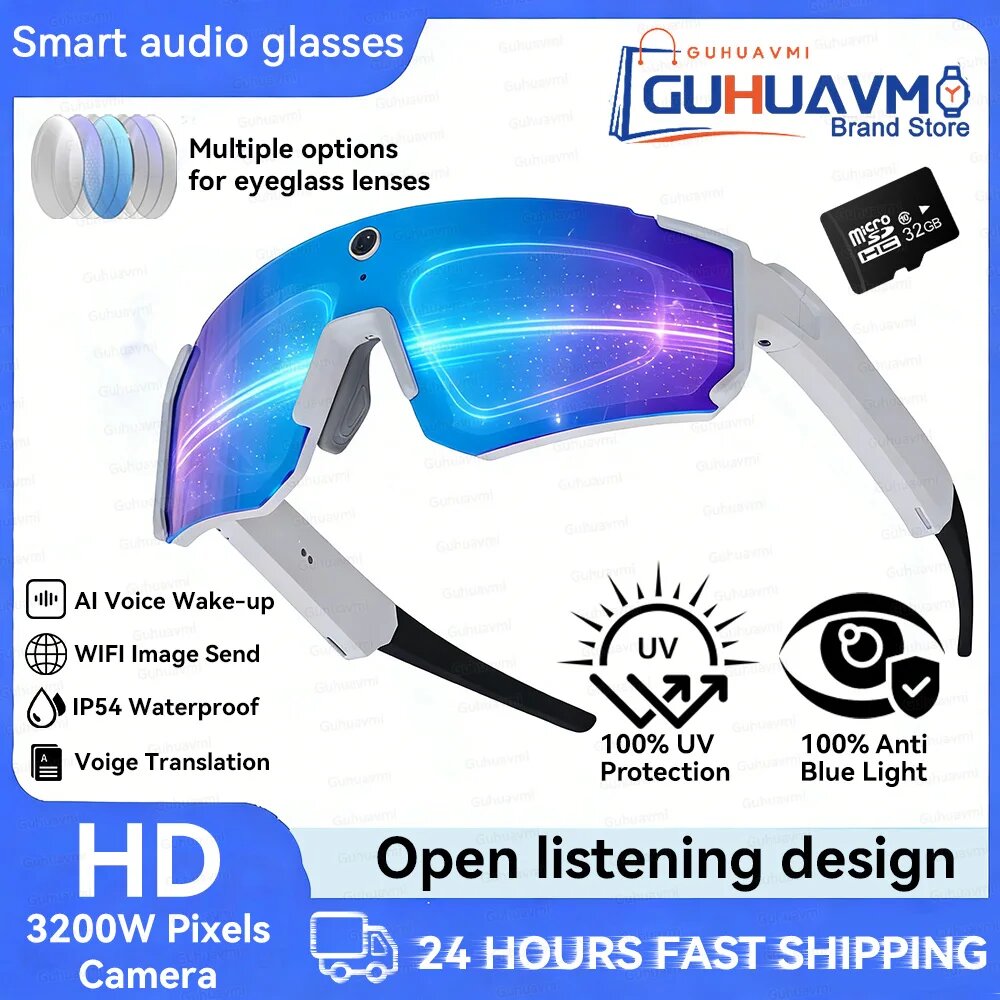 GUHUAVMI V06 Умные очки White Ice Blue