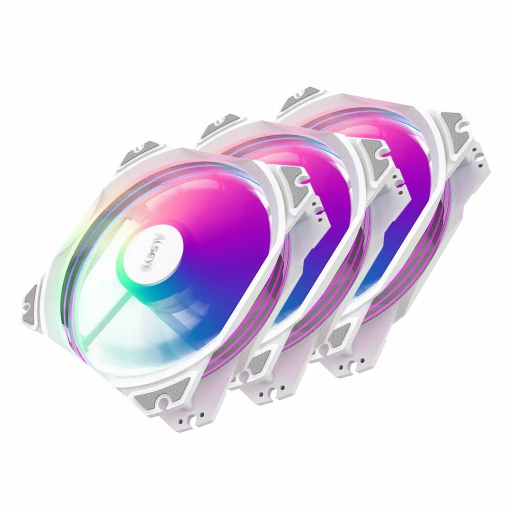 Вентилятор в корпус ALSEYE M120-PWA KIT FAN 3*120mm, 800-1700rpm, 31-66CFM, 19.4-33.8dBA, AURA RGB, PWM + 3pin Aura, RTL