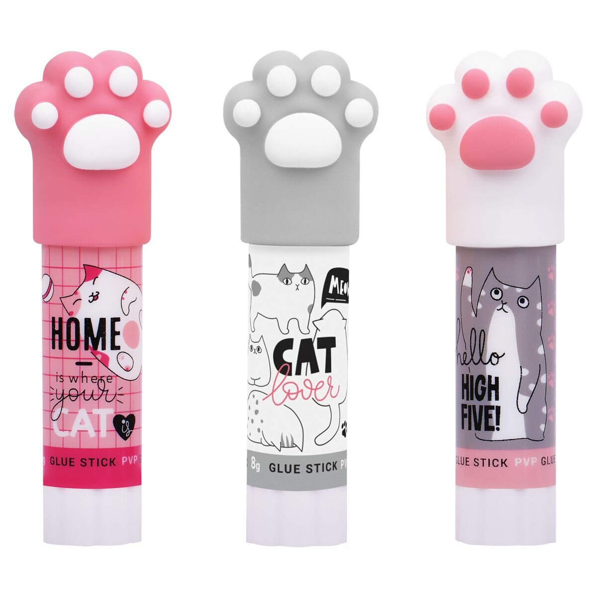 Клей-карандаш MESHU "Paw" 8гр. ассорти (MS_45451)
