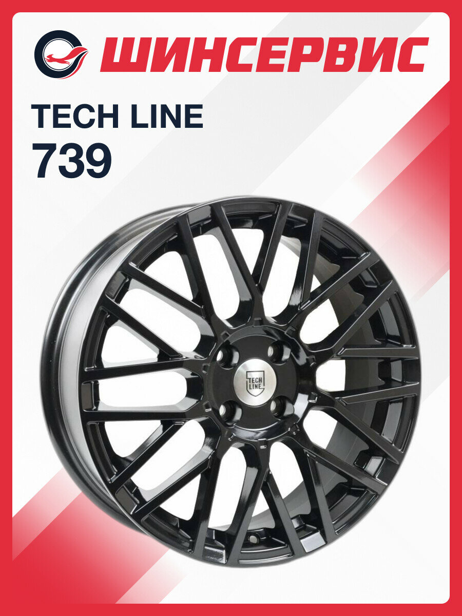 Литой колесный диск Tech Line 739 R17.0x6.5J 5x108.0 ET40.00 ЦО54.10 для автомобиля