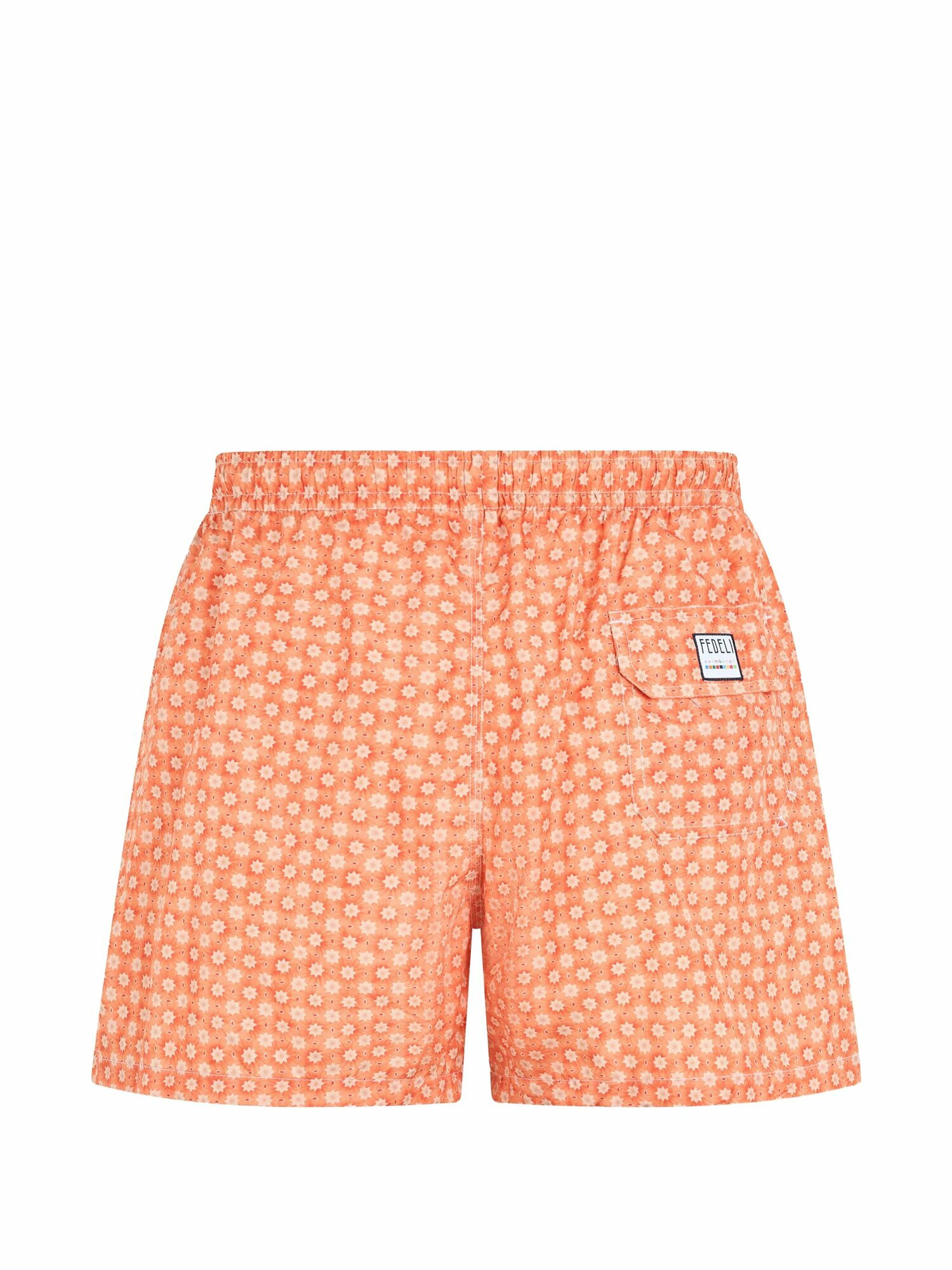 Шорты для плавания FEDELI Patterned drawstring swim shorts, размер 54, orange — фото 1