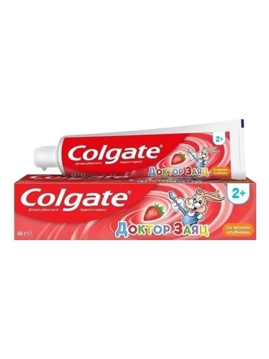 Зубная паста детская Colgate Доктор Заяц клубника 75 мл