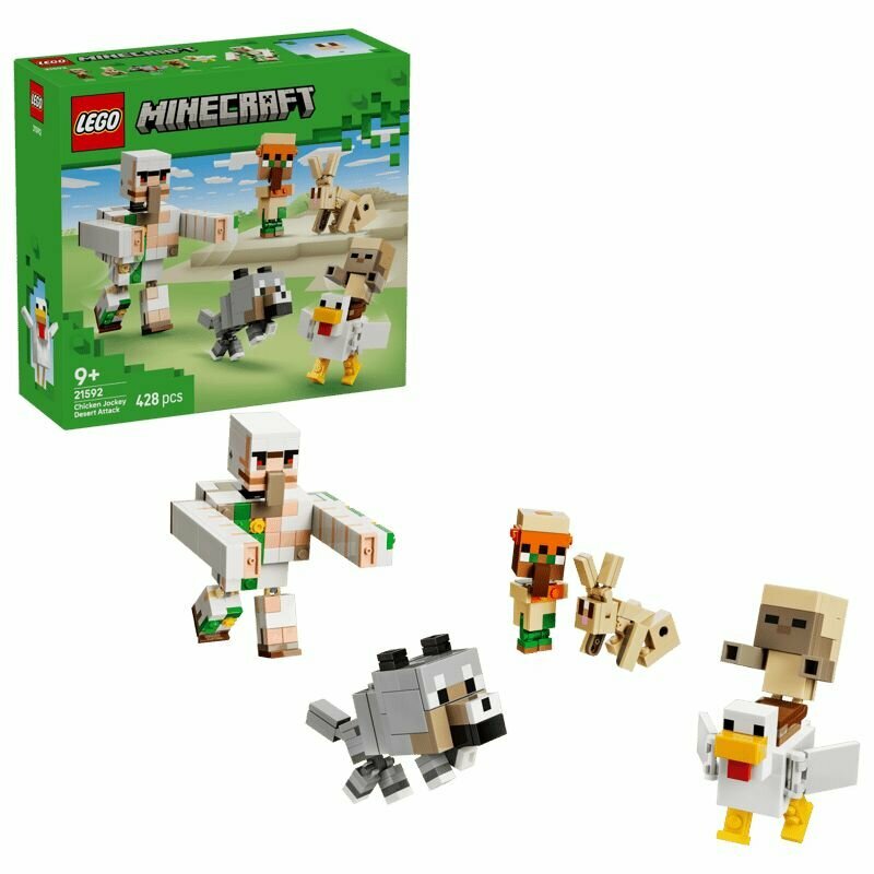 Конструктор LEGO MINECRAFT - Нападение всадника на цыпленке в пустыне, 428 эл. - Лего Майнкрафт 21592