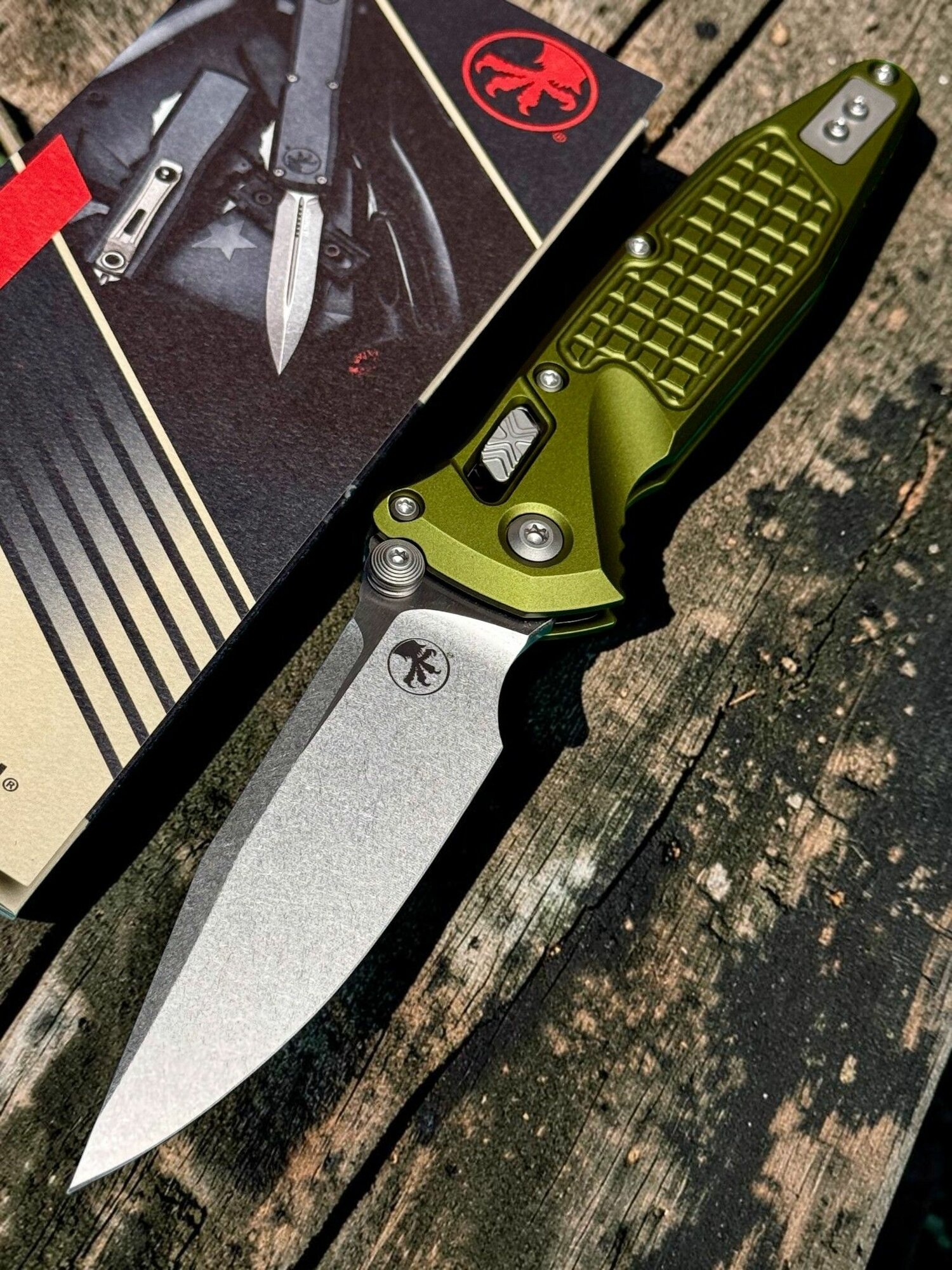 Нож складной MicroTech MCT160RL10FROD Socom Ram-Lok, StoneWash Blade, Frag OD Handle