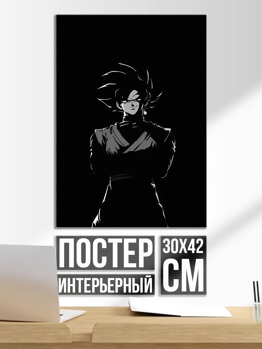Плакат постер Гоку Черный