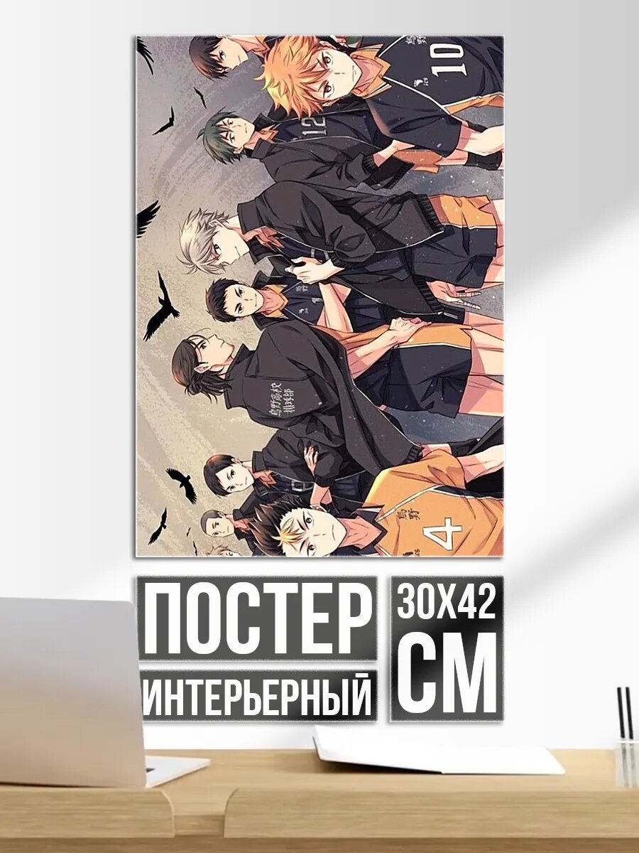 Плакат постер Команда Карасуно
