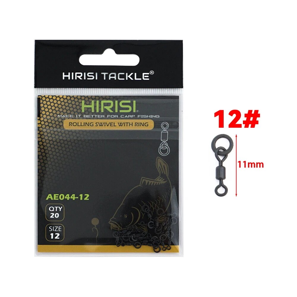 Hirisi 20 шт. Быстросъемные вертлюги из нержавеющей стали для рыбалки Size 12