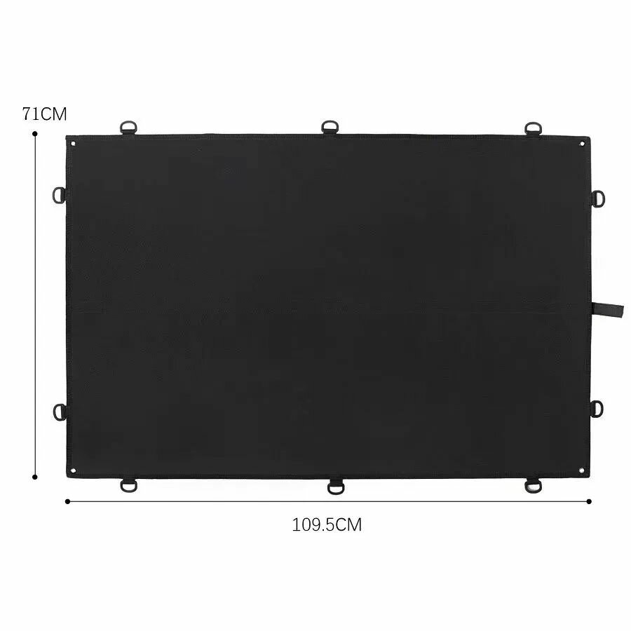Накидка черная с кольцами для активного отдыха 71CM x 109.5CM для пикника и кемпинга